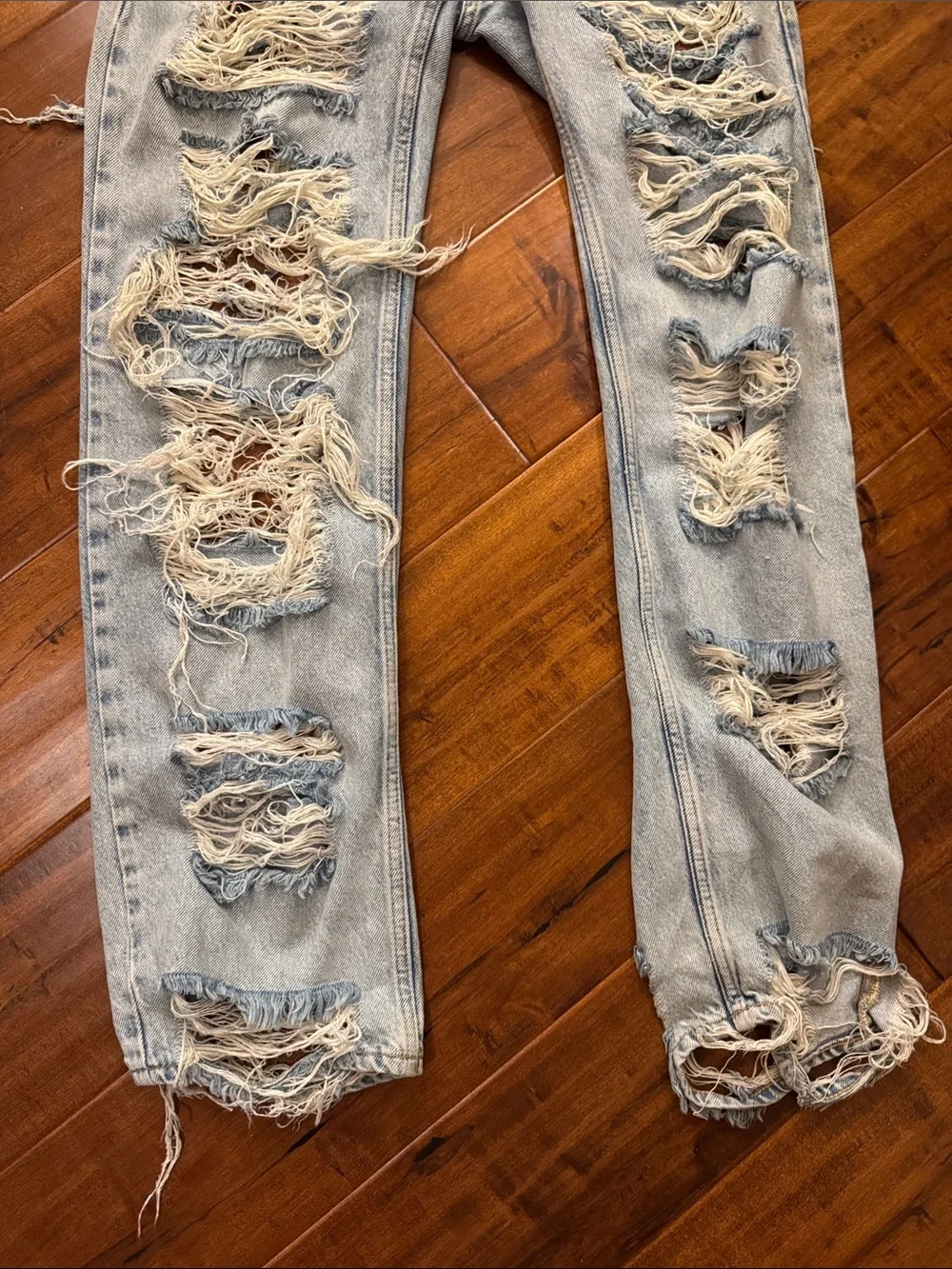 Good American | Pants & Jumpsuits | Good American Light Blue Distressed ...